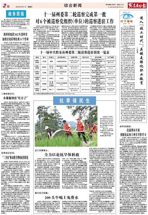 黔东南日报 综合新闻