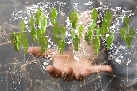 사람들의 떠 다니는 녹색 아이콘을 들고 손 세계 경제 통신 네트워크의 구조 0명에 대한 스톡 사진 및 기타 이미지 0명 3차원 형태 개념 Istock