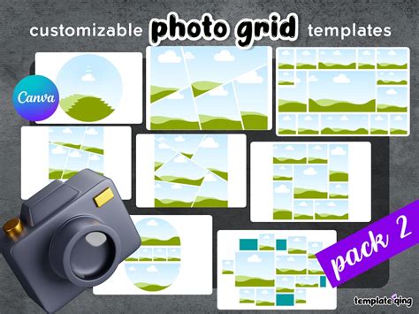 30 Canva Photo Grid Templates PACK 2 Photo Collage Template Pack Or Social Posts Photography