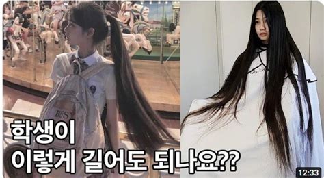 무릎까지 내려오는 긴머리를 가진 고3 여학생 Mlbpark