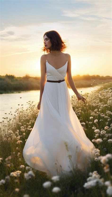 In A White Dress With A Belt I Saw … — Image Created In Shedevrum