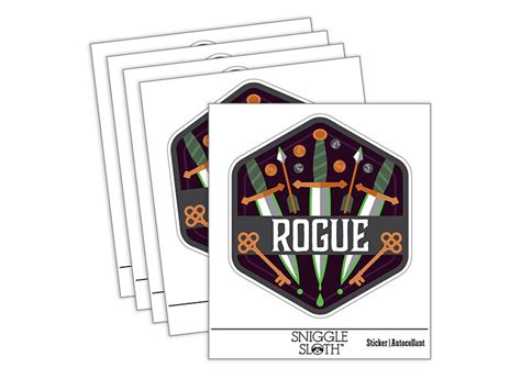 Rpg Class Rogue Daggers Games Fantasy Gaming Waterproof Vinyl Phone Tablet Laptop Water Bottle