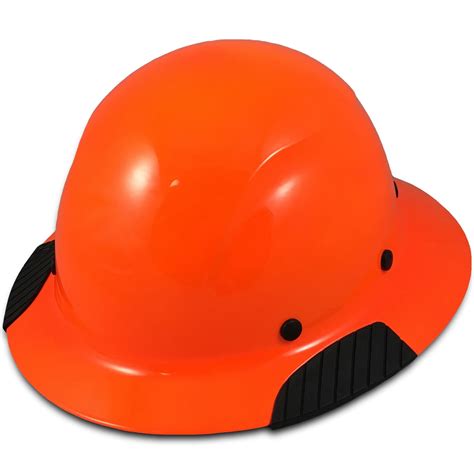 Dax Fiberglass Composite Hard Hat Full Brim High Viz Orange With Tote