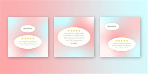 고객 피드백 검토 또는 평가 소셜 미디어 게시물 템플릿 프리미엄 벡터