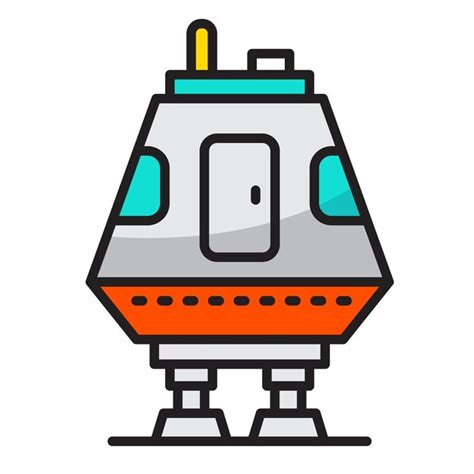 Premium Vector Lunar Module Icon Design Illustration Vector Design
