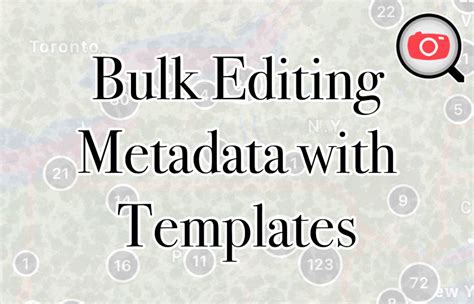 Bulk Edit Metadata With Templates For Photo And Video Metadata The Photo Investigator