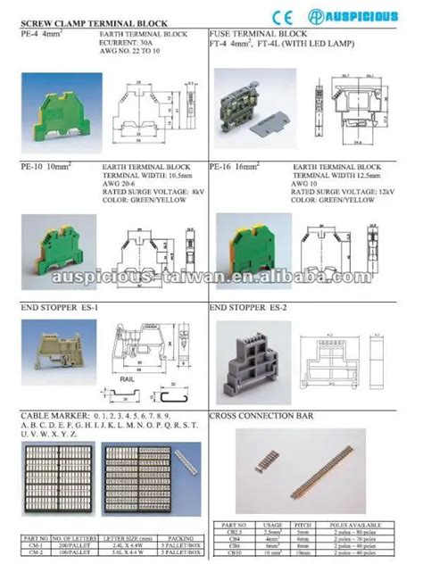 Mm Fuse Terminal Block With Without LED Lamp FT View Terminal Block With Bulb AP