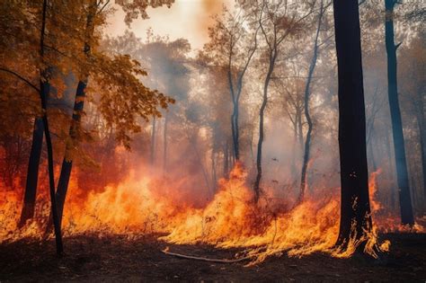 Catástrofe De Incendios Forestales A Gran Escala Cambio Climático El