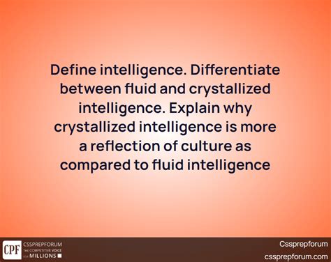 Define Intelligence Differentiate Between Fluid And Crystallized