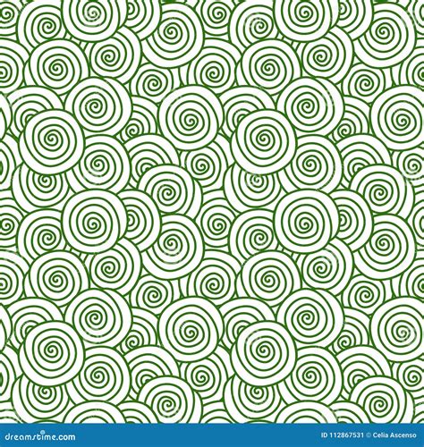 Lawn Grass Swirls Seamless Texture Stock Illustration Illustration Of