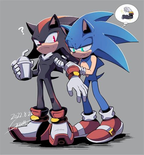 Sonic And Shadow Hugging Sonic Funny