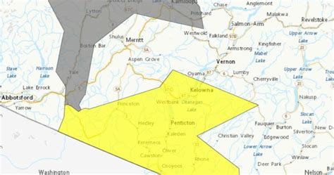 Severe Thunderstorm Watch Issued For Central South Okanagan Okanagan