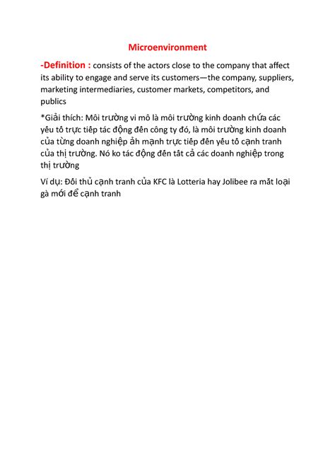 Microenvironment Microenvironment Definition Consists Of The