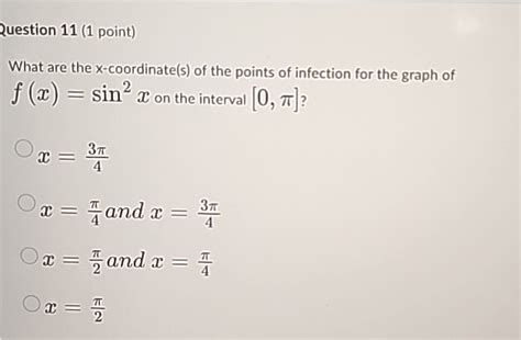 Solved Ruestion 11 1 ﻿point What Are The X Coordinate S