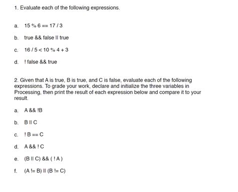 Solved Evaluate Each Of The Following Expressions A Chegg