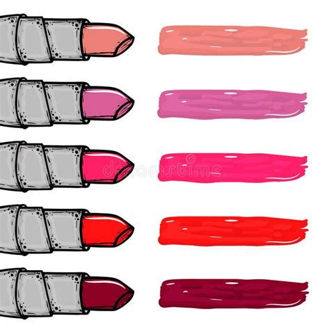 Lipstick Color Chart Stock Illustrations 124 Lipstick Color Chart