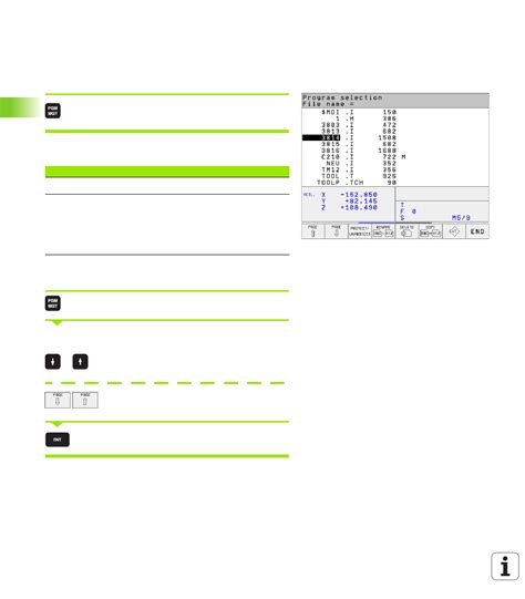 File Management For The Tnc Calling The File Manager Selecting A File HEIDENHAIN TNC