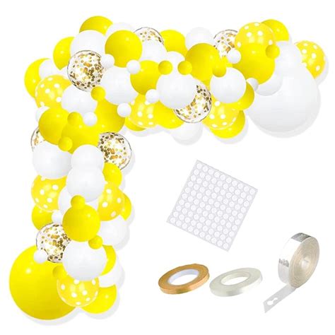 Buy Yellow White Balloon Garland Arch Kit Yellow White Balloons Gold