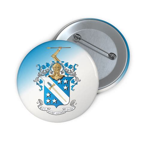 Fraternity Gradiant Crest Button Greek Gear