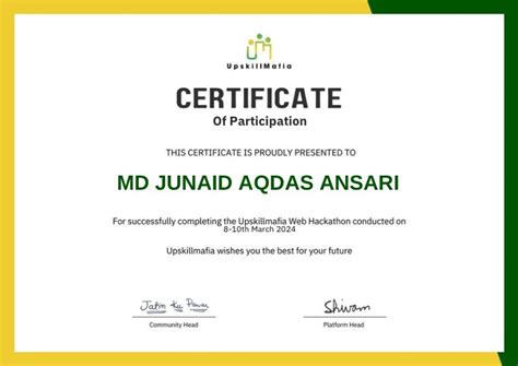 Junaid Aqdas Ansari On Linkedin Webdevelopment Hackathon Upskillmafia Coding Bootcamp