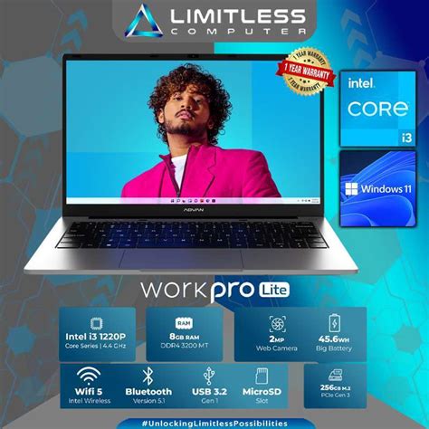 Jual Advan Workpro Lite Intel Core I3 1220p 8gb 256gb Windows 11 Laptop 8gb 512gb Di Seller