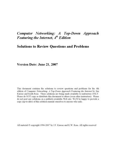 Computer Networking A Top Down Approach Solutions To Review Questions