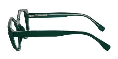 95374 Butterfly Geometric Green Eyeglasses Frames Leoptique