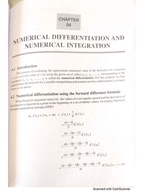 Numerical Differentiation And Numerical Integration Pdf