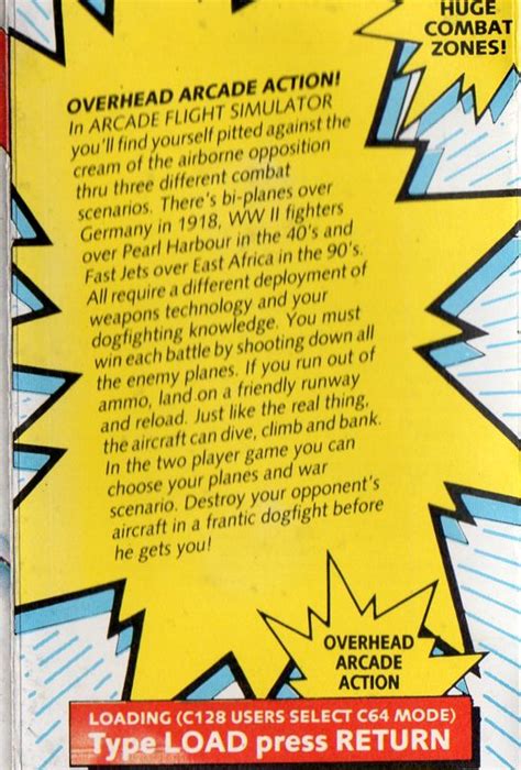 Arcade Flight Simulator Cover Or Packaging Material Mobygames