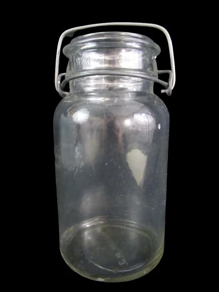 Vintage Canning Jar Grandma Wheatons Old Fashion Receipts Glass Quart