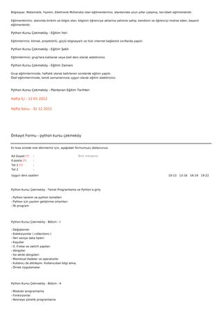 Python Kursu Cekmekoy PDF