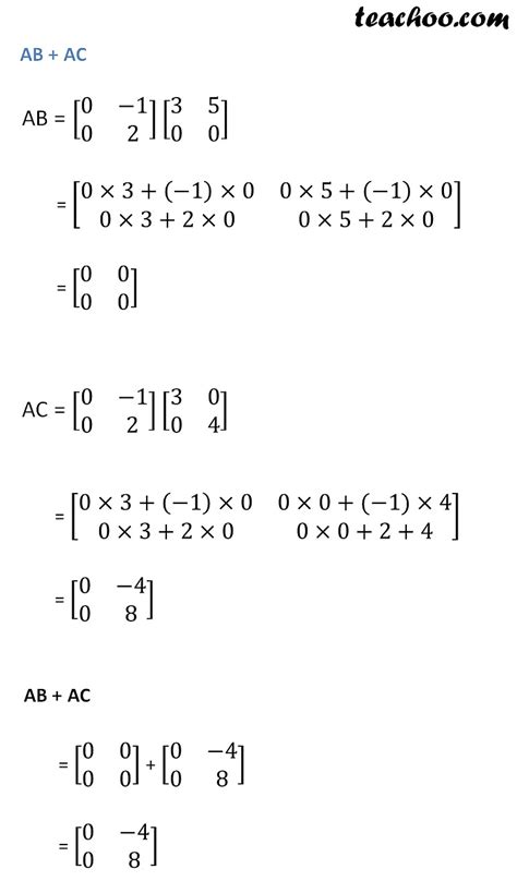Properties Of Multiplication Of Matrices With Proof Teachoo