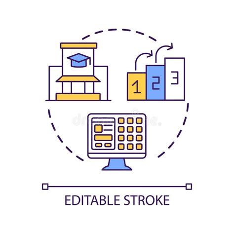 Systematization Of Education Process Concept Icon Stock Vector Illustration Of Vector Line