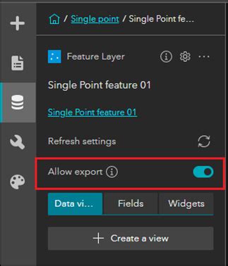 Problem The Option To Export Data From Widgets Is Unavailable In