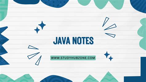 JAVA Notes Download PDF Now