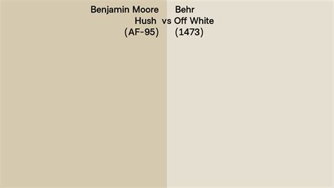 Benjamin Moore Hush AF Vs Behr Off White Side By Side Comparison