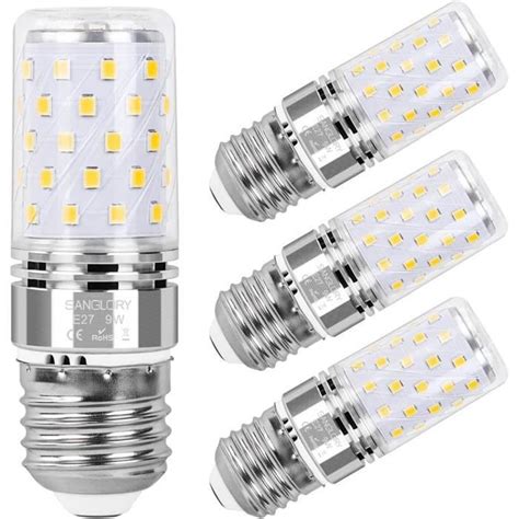 Ampoule Led E27 Blanc Neutre 9w Tube Led Culot Edison À Vis E27 950lm Lot De 4