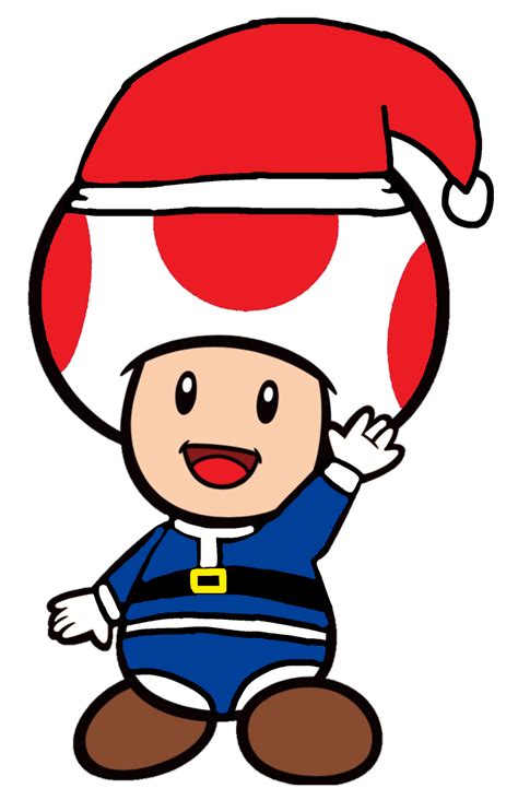 Super Mario Toad Christmas Outfit 2d By Joshuat1306 On Deviantart