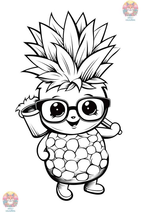 Deliciously Adorable A Feast Of Kawaii Food Coloring Pages Adultcolouring Com