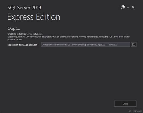 Unable To Install Sql Server 2019 Microsoft Community Hub