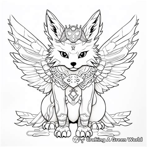 Fox With Wings Coloring Pages Free And Printable
