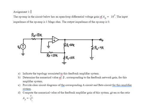 Solved Assignment 1the Op Amp In The Circuit Below Has An