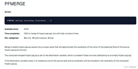 Redis Hyperloglog数据类型及其常用命令详解hyperloglog命令 Csdn博客