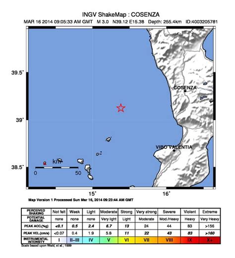 Scossa Di Terremoto Di Magnitudo 3 Nel Basso Tirreno La Scheda Con Gli
