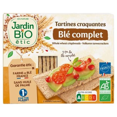 Jardin BIO étic Tartines craquantes blé complet Bio JARDIN BIO ETIC