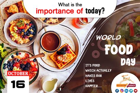 ලෝක ආහාර දිනය සෑම වසරකම ඔක්තෝබර් මස 16 Wayoscope Legacy