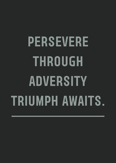 Persevere Through Poster Picture Metal Print Paint By Edson Ramos