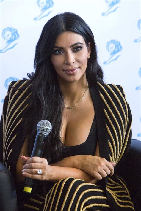 Kim Kardashian Showing Huge Cleavage At The Cannes Lions Event Porn