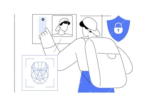Premium Vector Facial Recognition Scanners Abstract Concept Vector