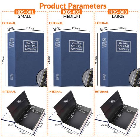 Safety Box Book Safe Passcode Hidden Storage With Lock Money Saving Box